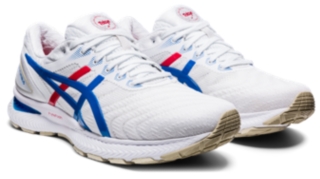 Women's GEL-NIMBUS™ 22 | WHITE/ELECTRIC BLUE | Chaussures Running | ASICS